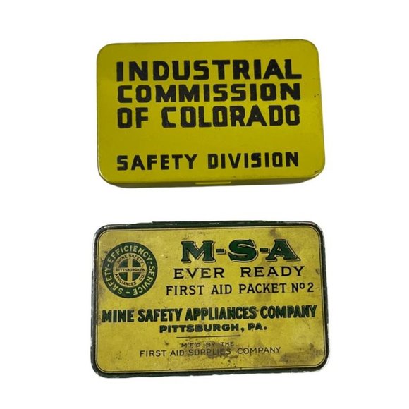 Mca | Other | 2 Vintage Msa Mine Safety First Aid Tins Ever Ready ...